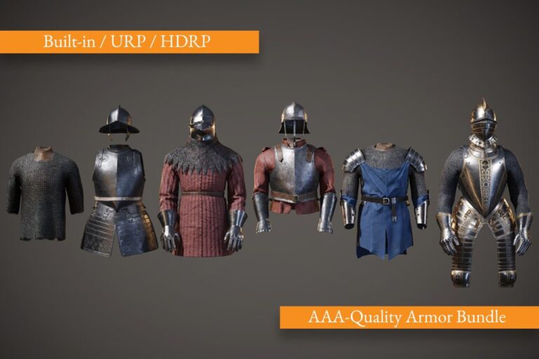 Medieval Armor Bundle Vol. 1：高品質な中世甲冑のセット